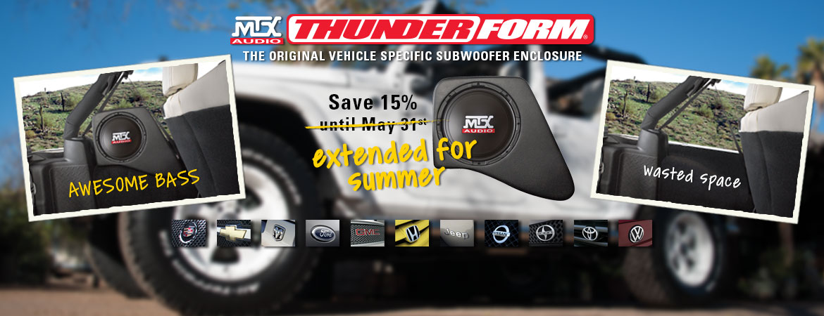 ThunderForm Vehicle Specific Car Subwoofer Enclosures MTX Audio